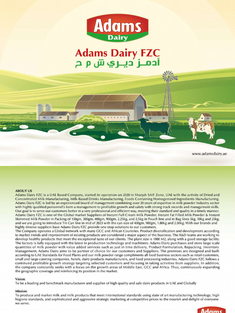 Adams Dairy - Catalogue Compressed | PDF