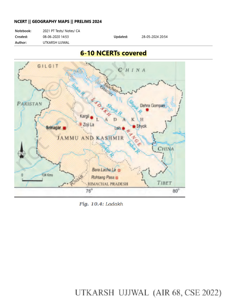 Ncert Maps - Geography - Prelims 2024 PDF | PDF