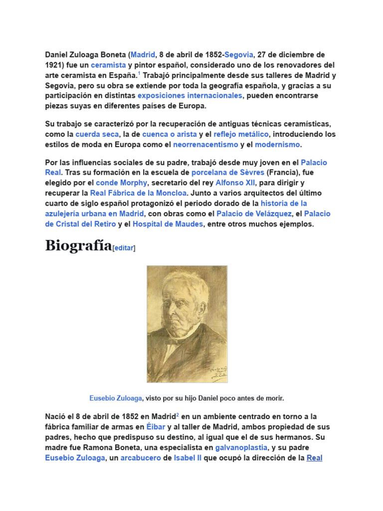 Daniel Zuloaga Boneta | PDF