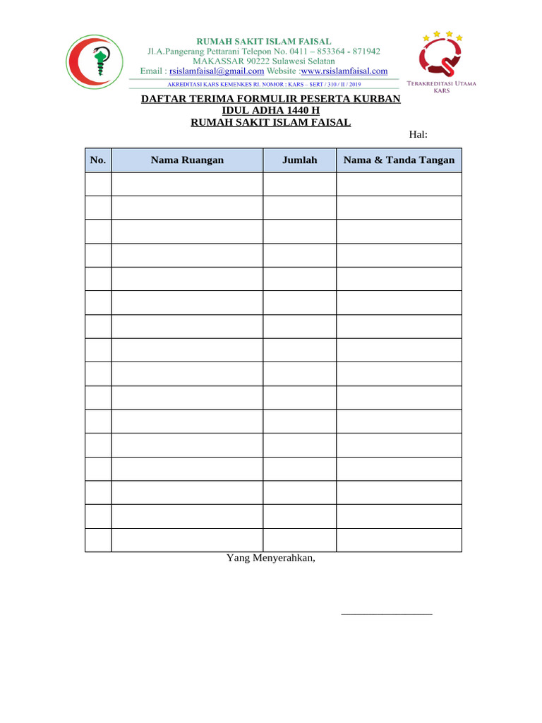 Serah Terima | PDF