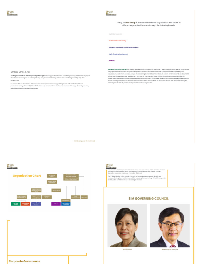 SIM-Annual Report 2019 | PDF | Governance | Corporate Governance