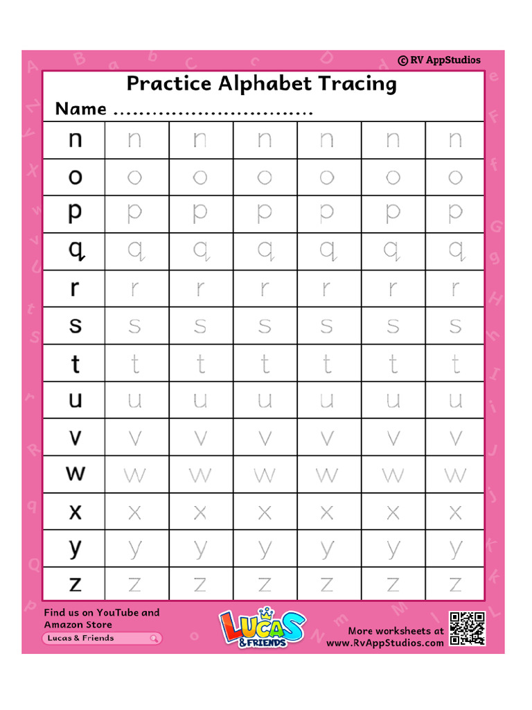 Alphabet Tracing Small Letters 2 | PDF