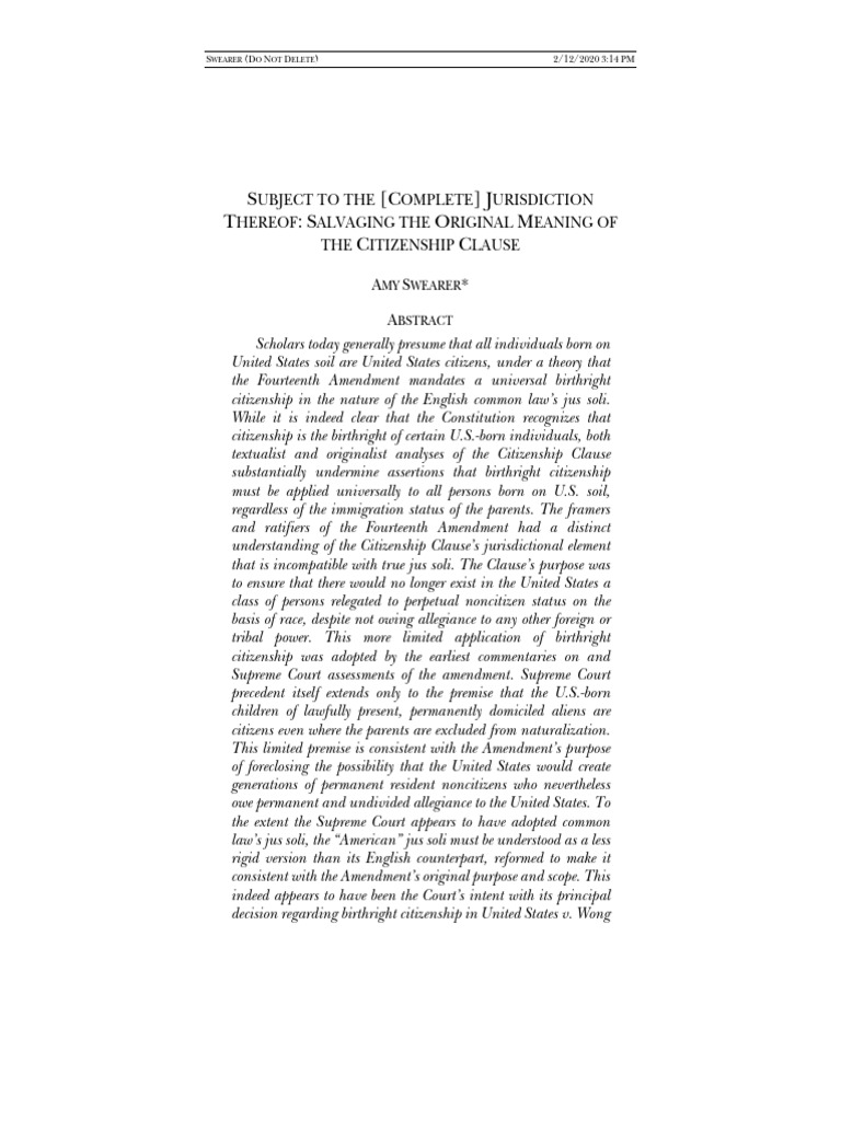 Law Review Final Print | PDF | Fourteenth Amendment To The United ...