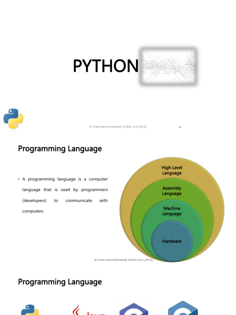 Python For Students @preshnave Muthukutty | PDF | Python (Programming Language) | Databases