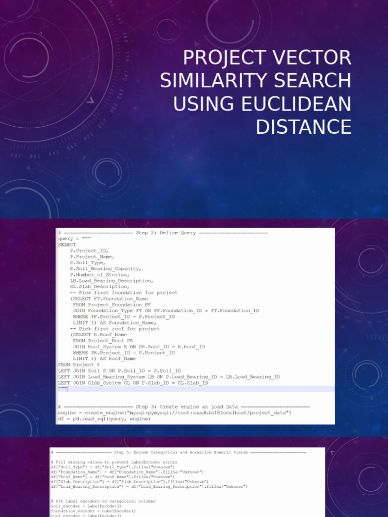 Project Vector Similarity Search Using Euclidean Distance | PDF