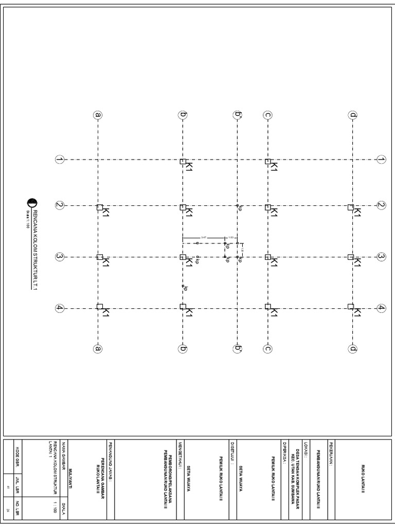 Renc. Kolom Struktur Lt. 1 | PDF