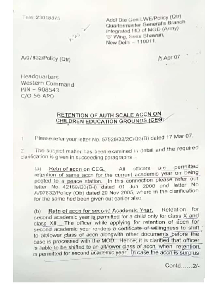 Retention of Accn On Academic Grnds | PDF