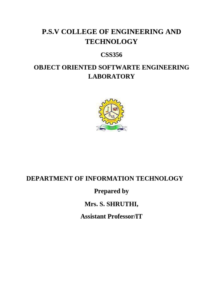 Oose Lab Manual | PDF | Use Case | Unified Modeling Language