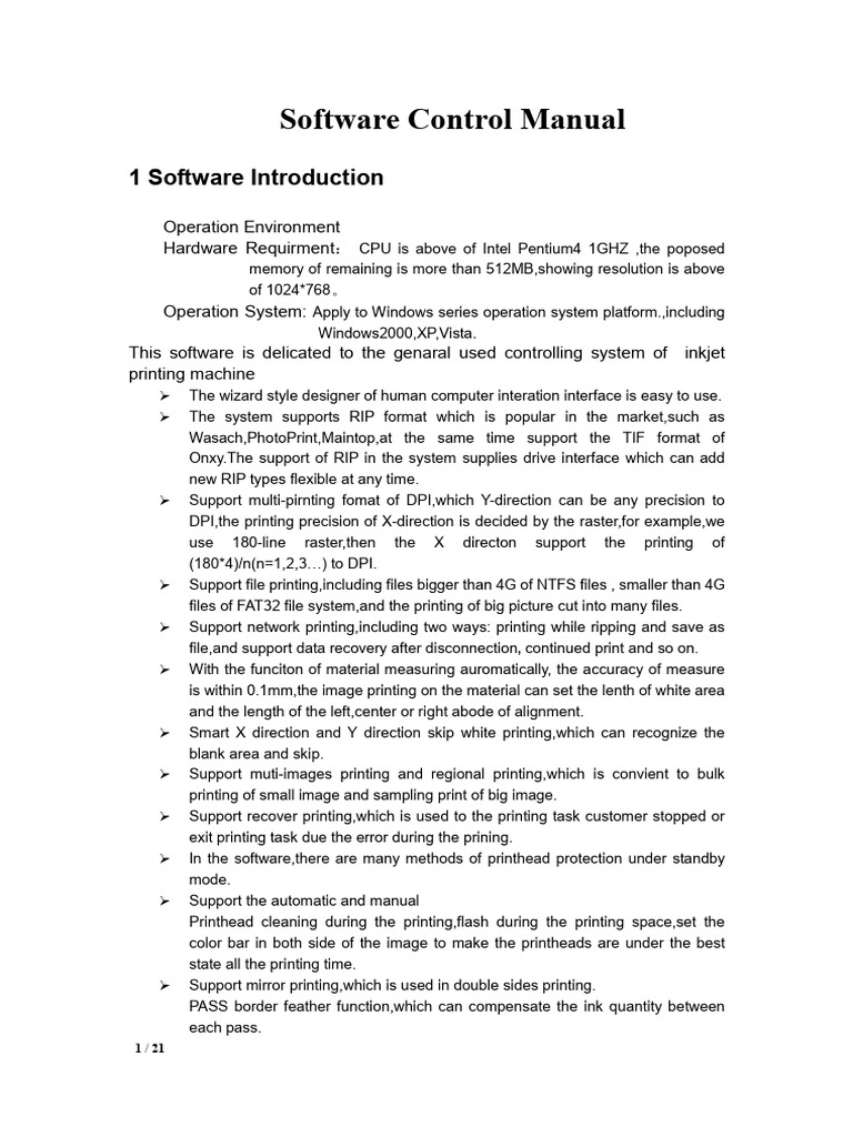 Software Operation Manual | PDF | Printer (Computing) | Computer File