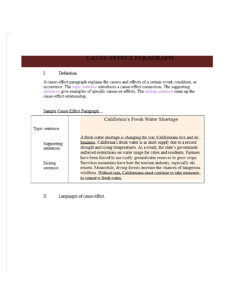 Paragraph Cause Effect B1 | PDF