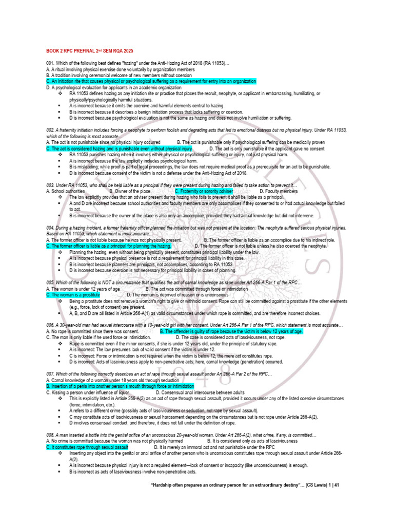 B2 PF Rqa 2025 | PDF | Rape | Robbery