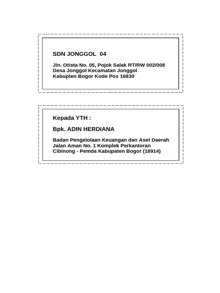 Labell Amplop Besar | PDF