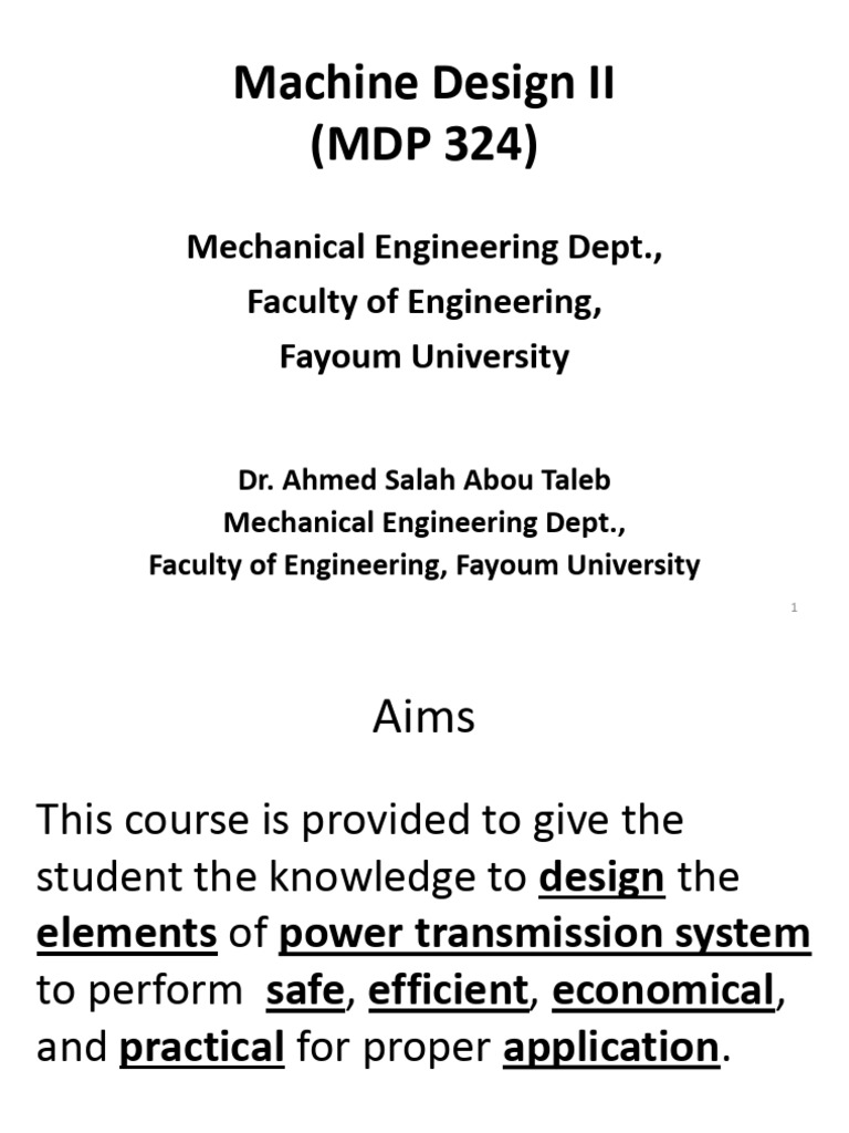01) Machine Design II Mech | PDF | Machines | Belt (Mechanical)