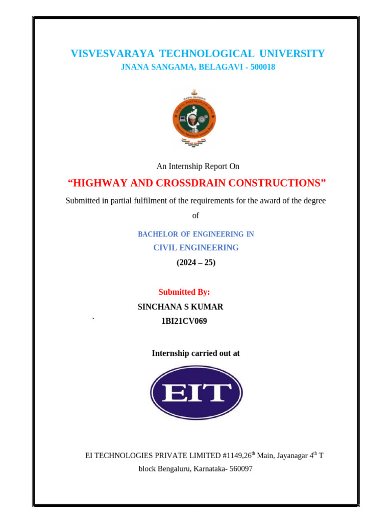 Sinchana Final Internship Repert | PDF | Structural Load | Structural Engineering