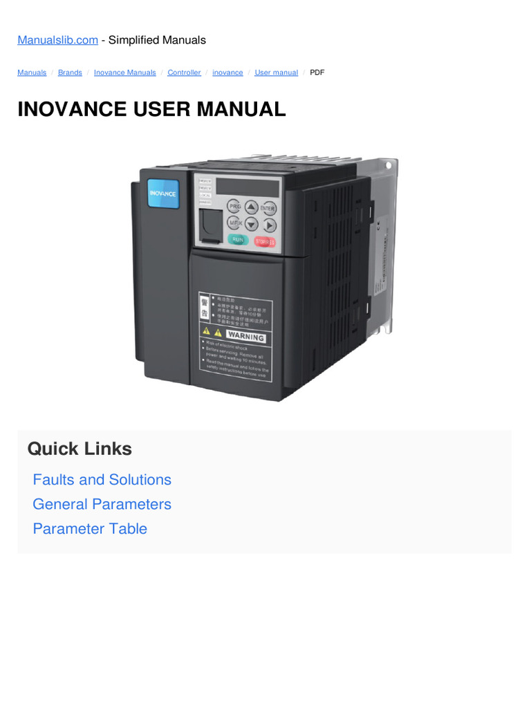 Inovance Blue ? | PDF | Direct Current | Alternating Current