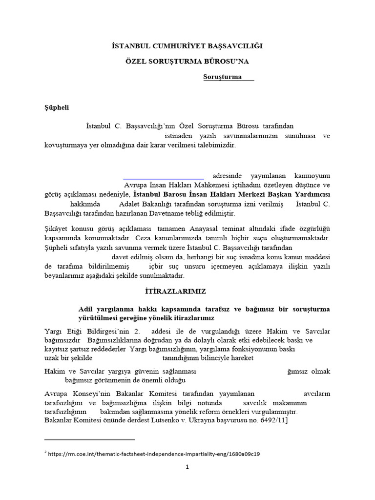 TCK Madde 216 Savunma Av YasemenOzturkcan | PDF