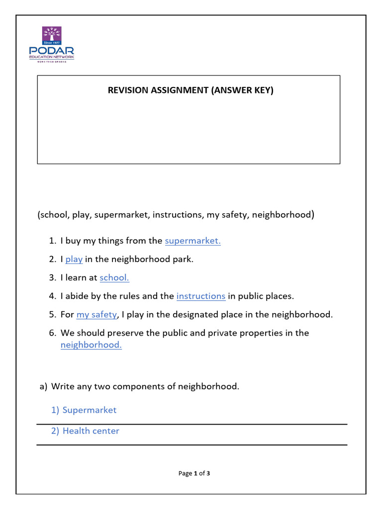 Instructions for Neighborhood Safety | PDF