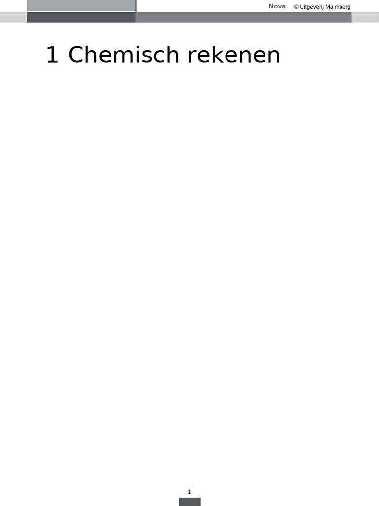 Scheikunde Antwoorden Hoofdstuk 1 | PDF