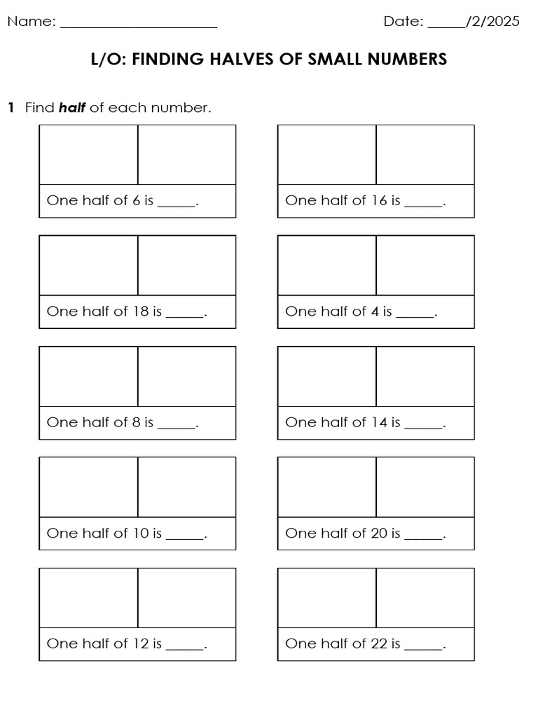 Halves | PDF