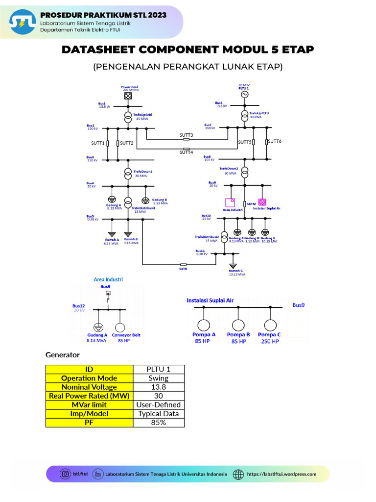 Prosedur Percobaan Modul 5 ETAP | PDF | Electric Power Transmission | Alternating Current