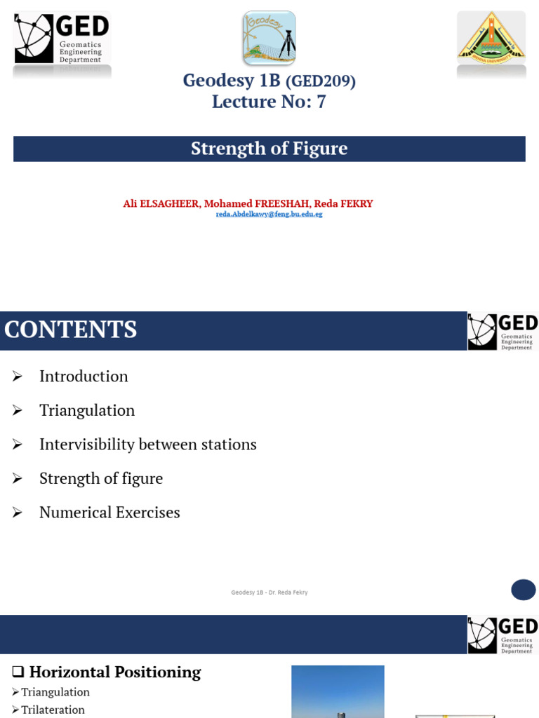 Lecture 7 Strength of Figure | PDF | Surveying | Triangle