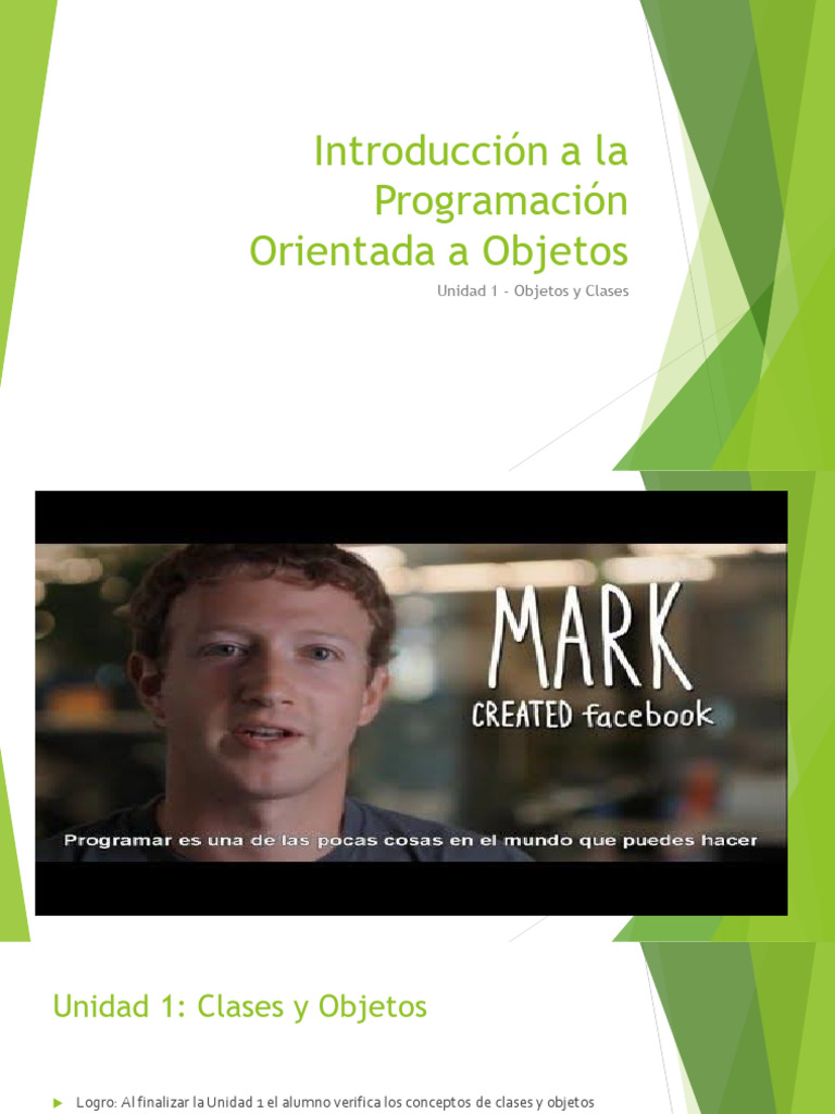Sesión Presencial 1 - Introducción A La Programación Orientada A Objetos | PDF | Objeto ...