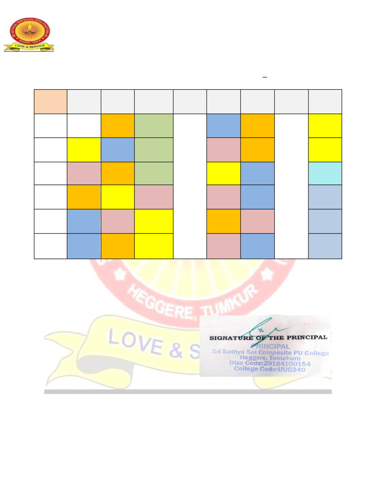 Time Table I Puc FINAL | PDF