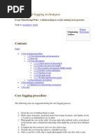 Core Logging Manual Template - 25july2017 - Draft | PDF | Surface ...