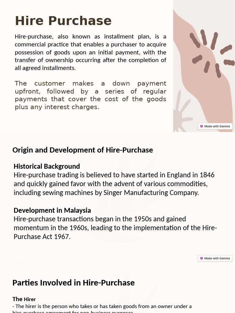 Understanding Hire Purchase | PDF | Interest | Payments