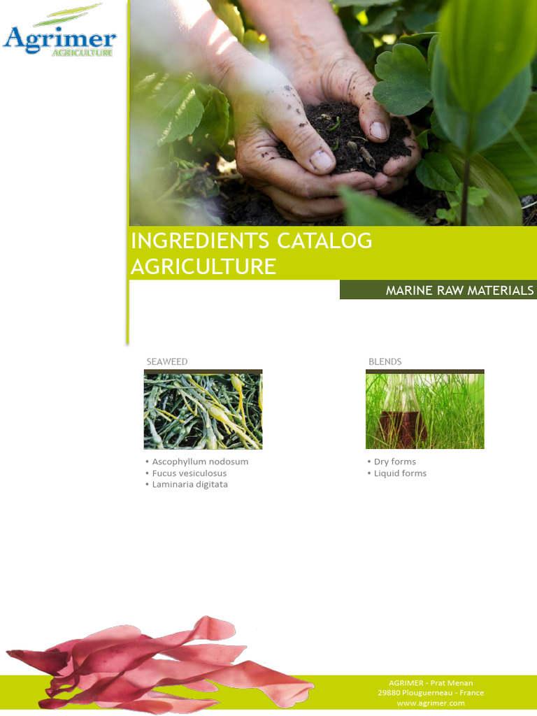 Raw Material List Agriculture 2017 | PDF | Algae