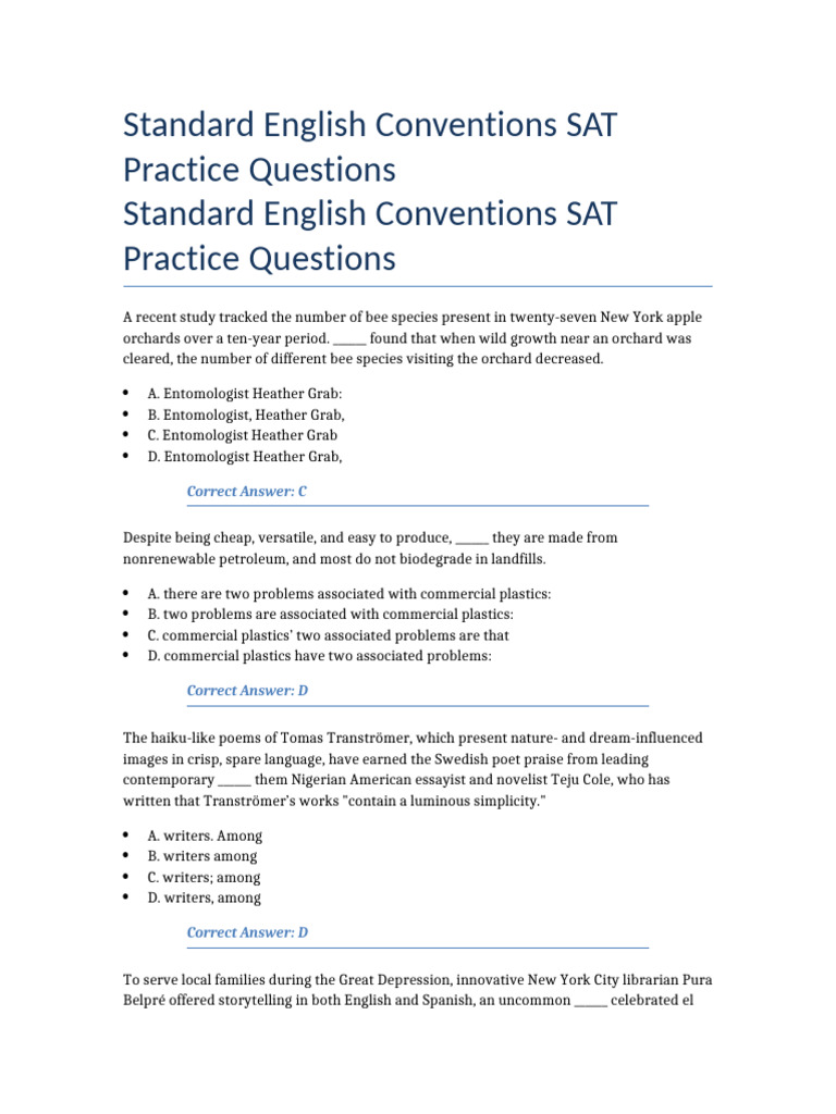 Standard English Conventions | PDF