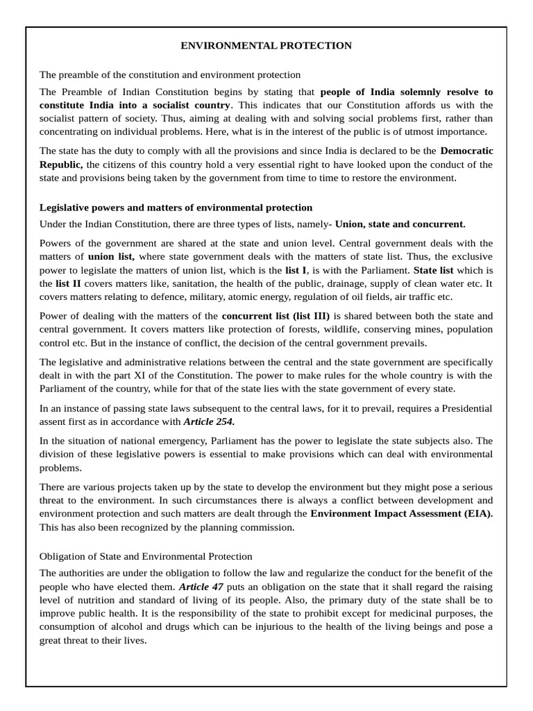 CM Environmental Protection | PDF | Environmental Protection | Treaty