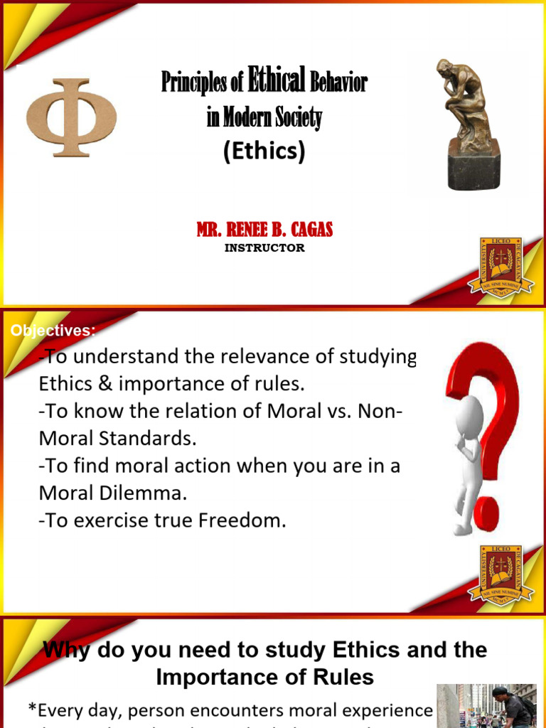2 Why Ethics, Moral vs. Non-Moral Standards, Moral Dilemma, & Freedom ...