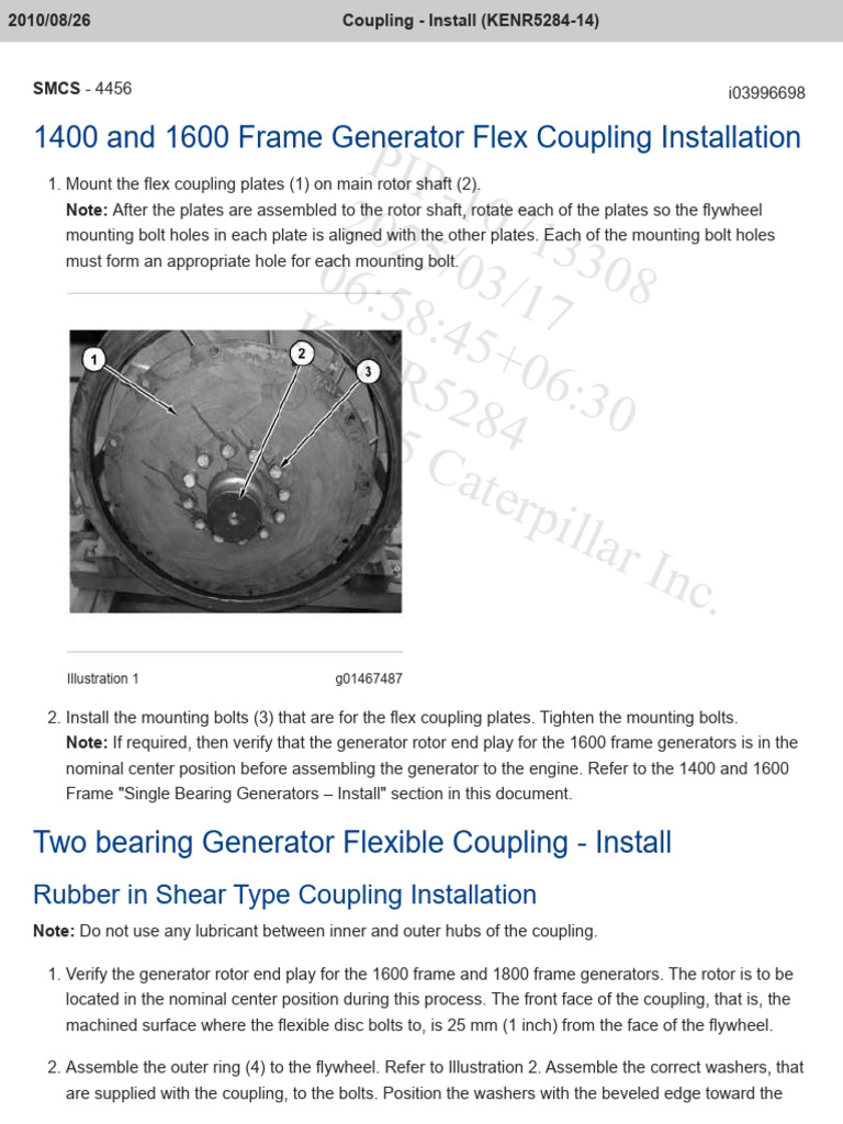 Coupling - Install (KENR5284-14) | PDF | Helicopter Rotor | Machines