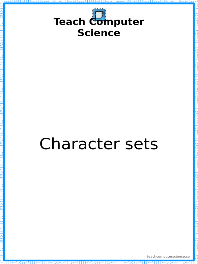 Glossary - 12 Character Sets | PDF