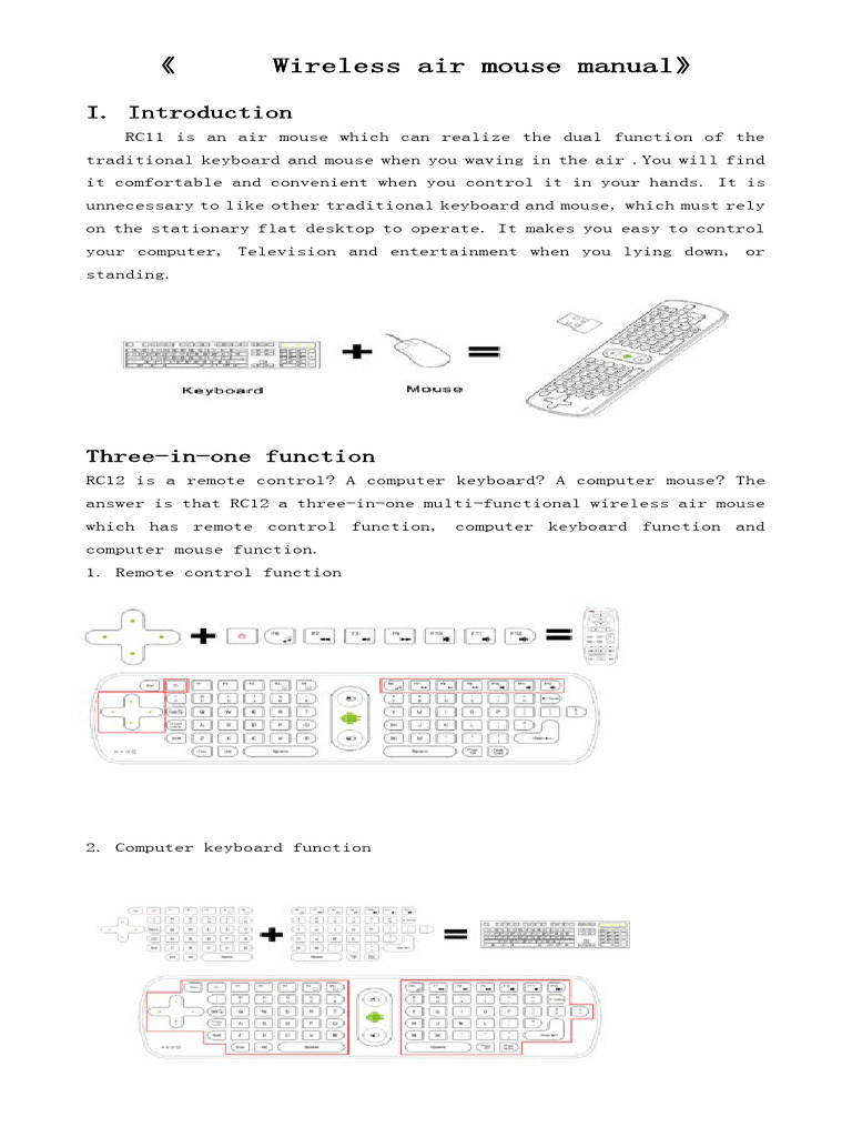 Telecomanda rc11 Airmouse | PDF | Computer Keyboard | Usb