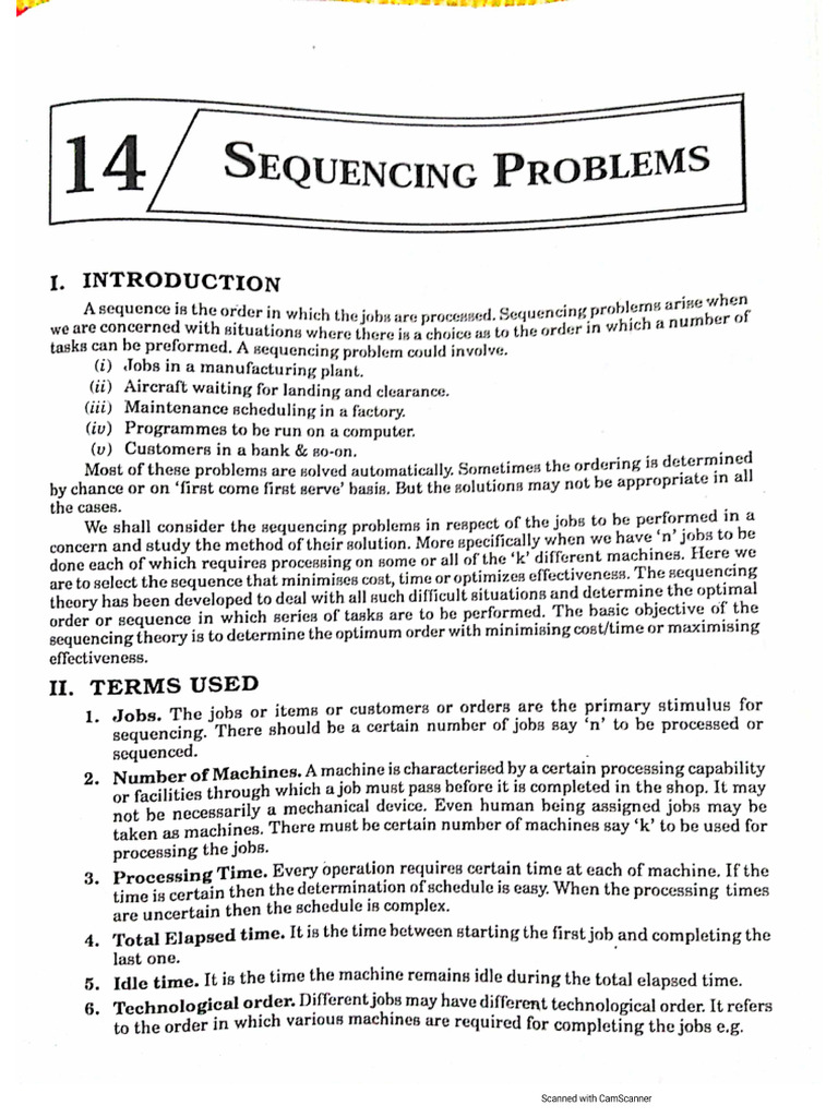 Sequencing Problems | PDF