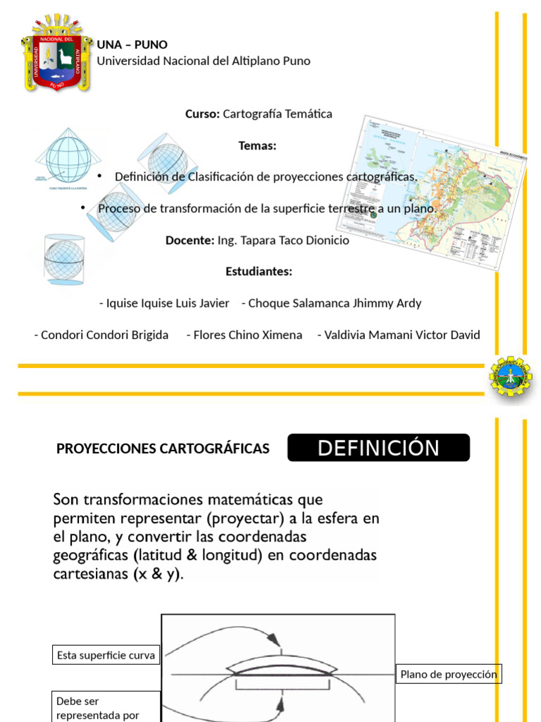 Clasificación de Proyecciones Cartograficas Grupo 02 | PDF | Mapa | Latitud