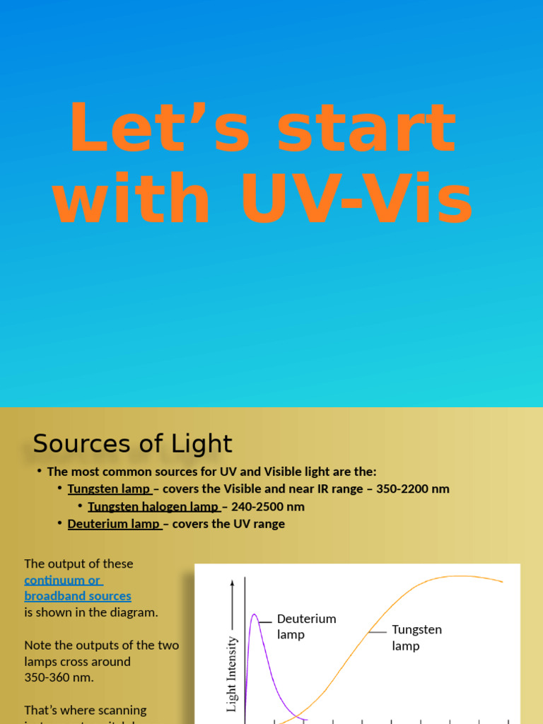 CHEM 466 PPT Lecture 2 - Spectroscopy - UV-Vis | PDF | Ultraviolet–Visible Spectroscopy ...