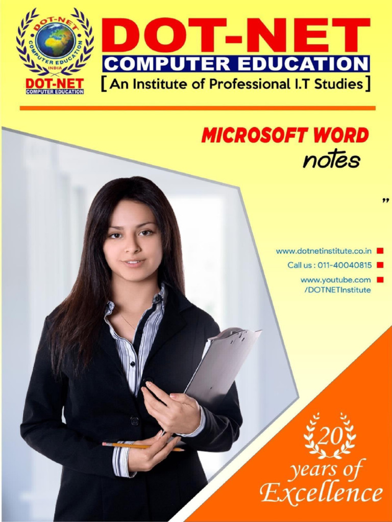 Complete Notes MS Word 2020 21 | PDF | Microsoft Word | Microsoft Office