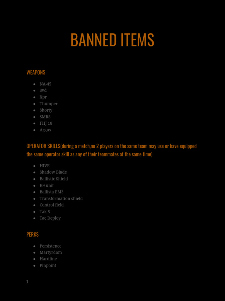 Banned Items Final | PDF