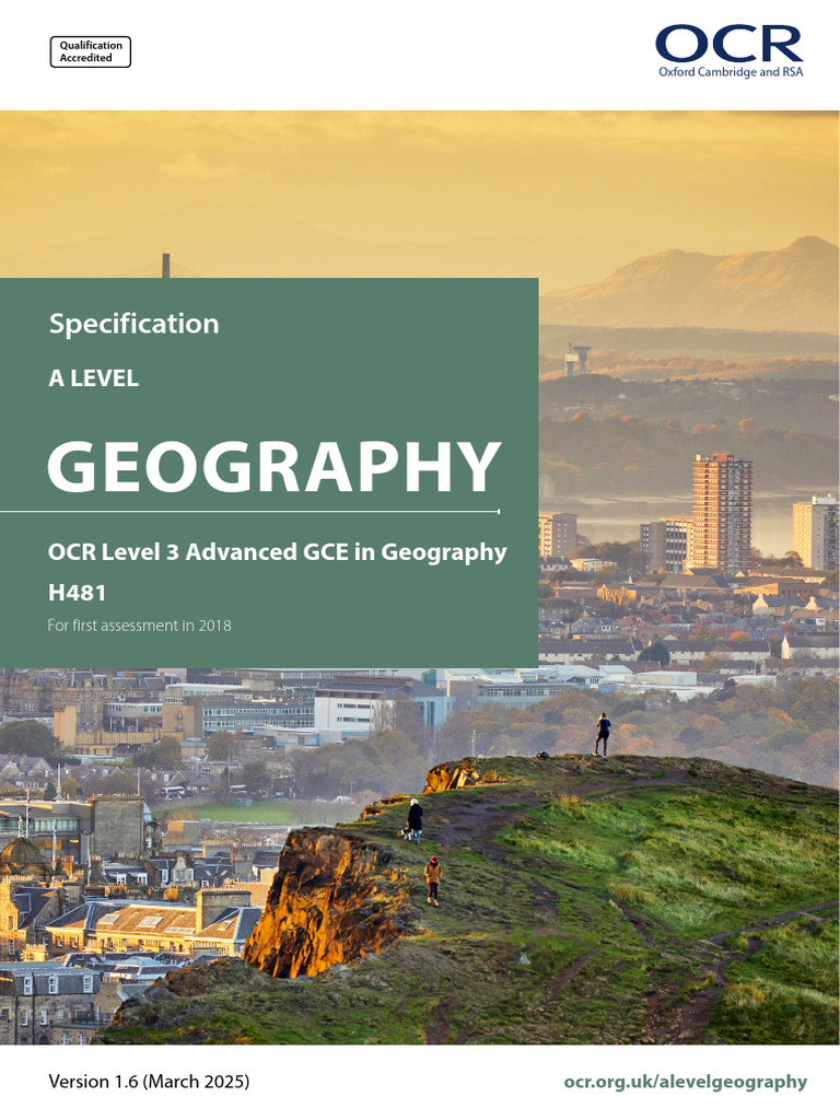 OCR A Level Geography H481 Specification | PDF | Glacier | Coast