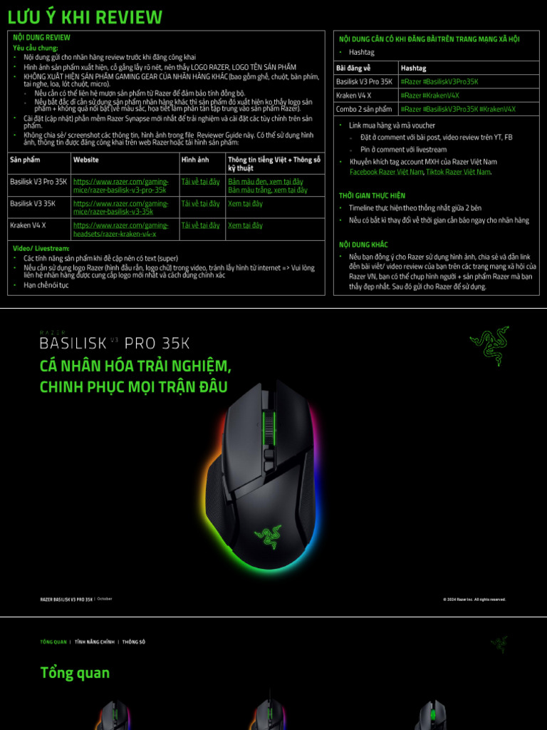 Basilisk V3 Pro 35K and Kraken V4 X_Reviewers Guide_VI | PDF