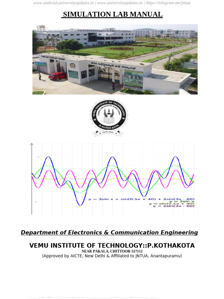 JNTUA Simulation Lab Manual R20_1 | PDF | Engineering | Spectral Density