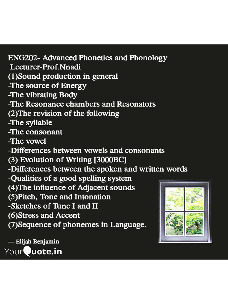 Eng 202 Advance Phonetics and Phonology - Unlocked | PDF