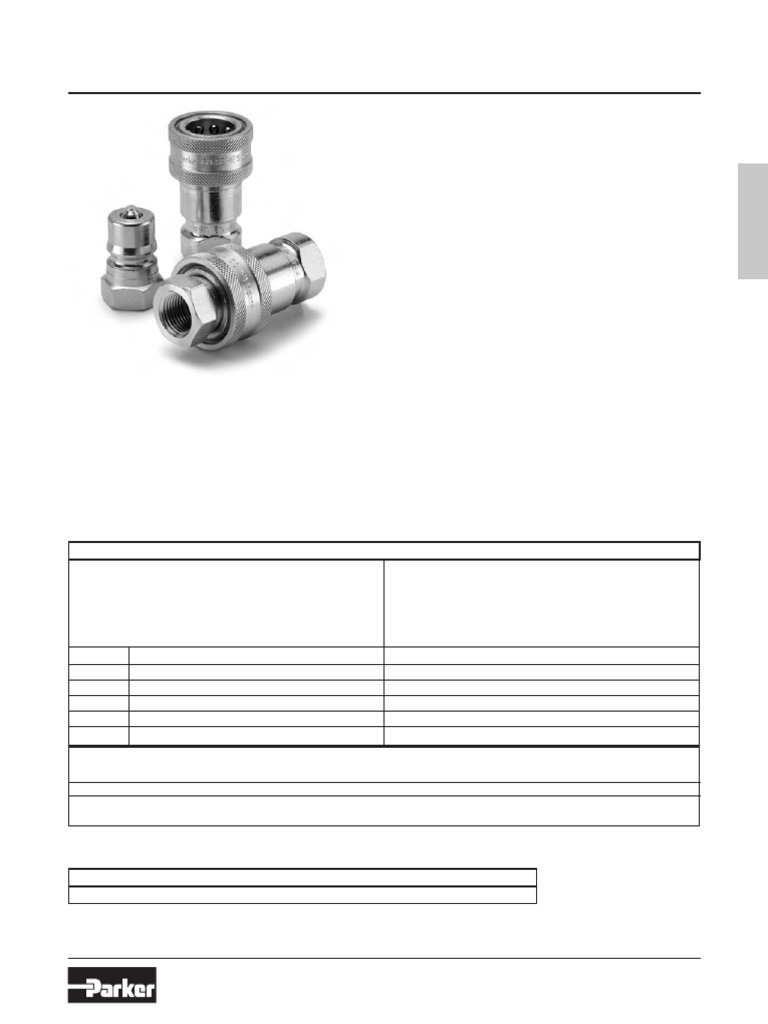 Quick Coupling Parker | PDF | Mechanical Engineering