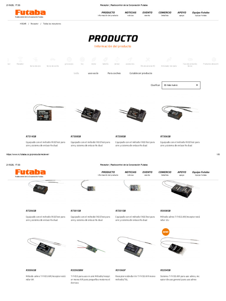 Receptor - Radiocontrol de La Corporación Futaba | PDF | Transporte | Aeronave