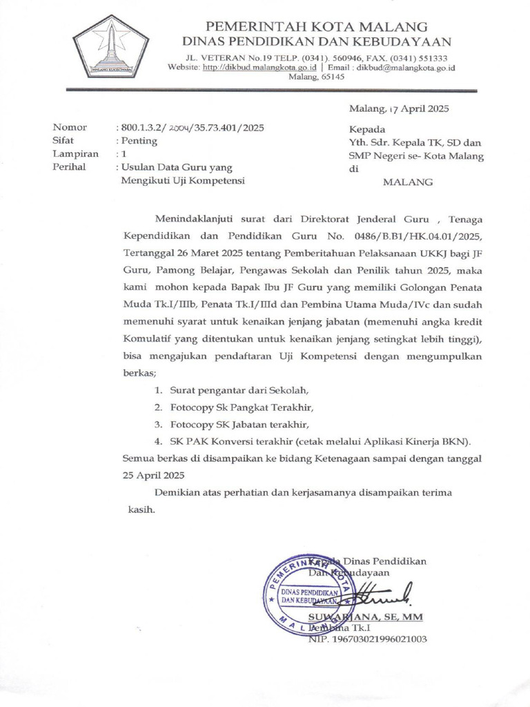 Pendaftaran Ujikom tahun 2025 | PDF