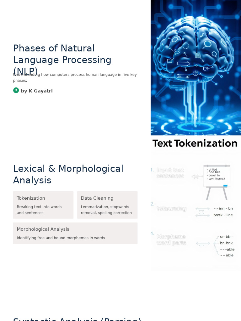 Phases of Natural Language Processing NLP | PDF