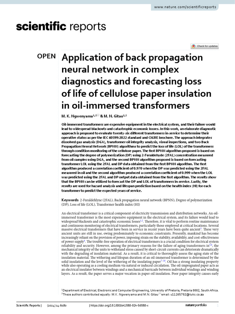 2024.application of Back Propagation Neural Network in Complex Diagnostics and Forecasting Loss ...